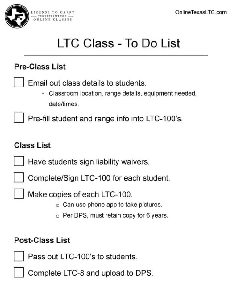 License to Carry Instructor Resources - Online Texas LTC
